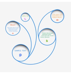 Tree of web design bubbles Royalty Free Vector Image