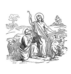 Vintage antique religious allegorical biblical Vector Image