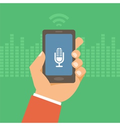 Voice control technology concept Royalty Free Vector Image