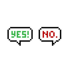 Empty pixel style text chat speech bubble Vector Image