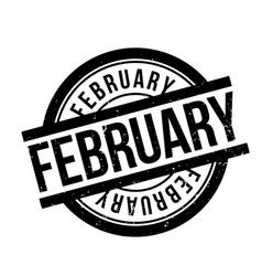 February rubber stamp Royalty Free Vector Image