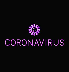 Corona virus calligraphy hand lettering isolated Vector Image