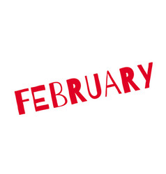 February rubber stamp Royalty Free Vector Image