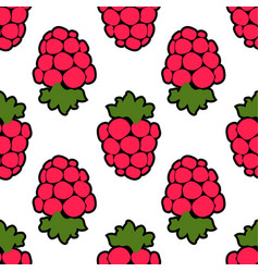 Cartoon doodle raspberry Royalty Free Vector Image