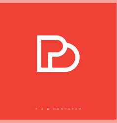 D p monogram infinity logo blue strips Royalty Free Vector