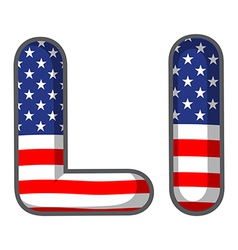 United states letter alphabet Royalty Free Vector Image