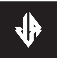 Jr initial logo linked circle monogram Royalty Free Vector