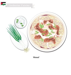 Mensaf or Jordanian Lamb Stew with Rice Royalty Free Vector