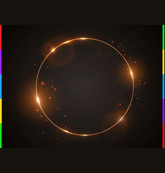 Gold shiny glitter glowing vintage frame with Vector Image