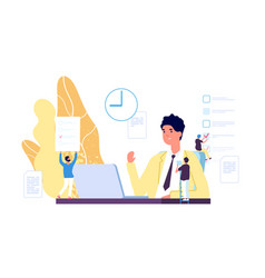 Leader vs boss employees management and Royalty Free Vector