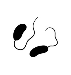 Cholera vibrio icon vibrio cholerae Royalty Free Vector