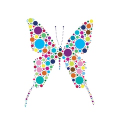 Dotted butterfly Royalty Free Vector Image - VectorStock