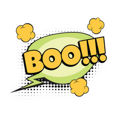 Boo comic word Royalty Free Vector Image - VectorStock