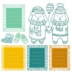 Bullet journal and christmas doodle elements Vector Image