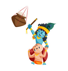 Hands of supreme lord krshna Royalty Free Vector Image