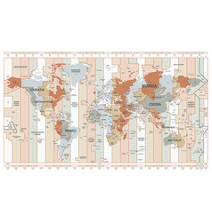 Detailed map of india asia with all states Vector Image