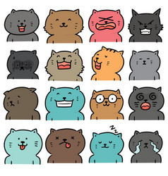 Set cats Royalty Free Vector Image - VectorStock