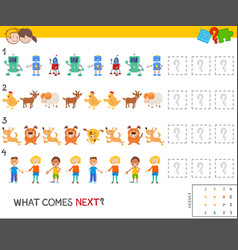 Fill the pattern educational activity for children