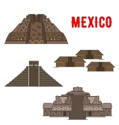 Abstract maya and aztec art symbols Royalty Free Vector