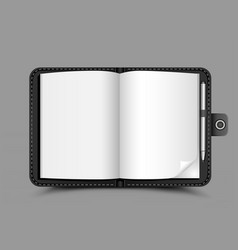 Open book template transparent background Vector Image