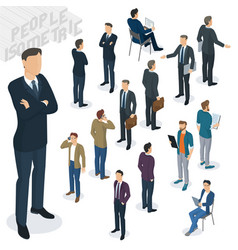 Isometric people set Royalty Free Vector Image