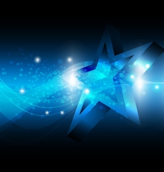 Star with technology background Royalty Free Vector Image