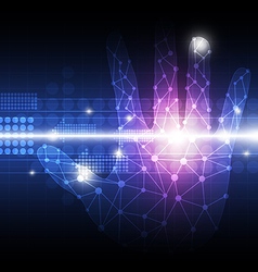 Star with technology background Royalty Free Vector Image