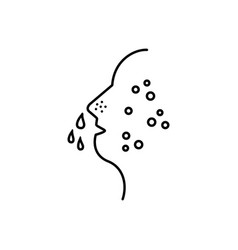 Sneeze Royalty Free Vector Image - VectorStock