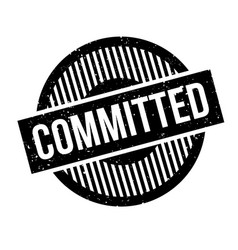 Committed rubber stamp Royalty Free Vector Image