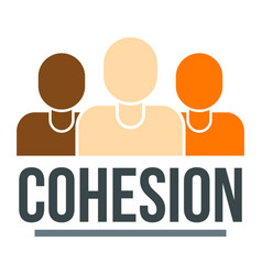 People cohesion logo flat style Royalty Free Vector Image
