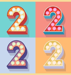 Number 2 poster Royalty Free Vector Image - VectorStock
