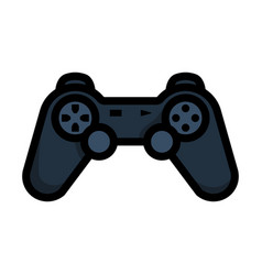 Red neon color game controller Royalty Free Vector Image