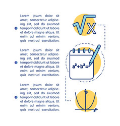 Solving equation formula article page Royalty Free Vector