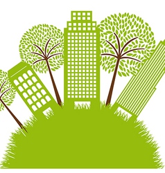 Green buildings Royalty Free Vector Image - VectorStock