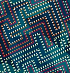 Blue tech square seamless pattern Royalty Free Vector Image