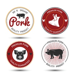 Pork label Royalty Free Vector Image - VectorStock