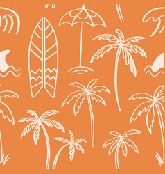 Exotic beach trendy seamless pattern patchwork Vector Image