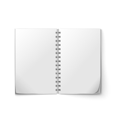 Realistic notepad open Royalty Free Vector Image