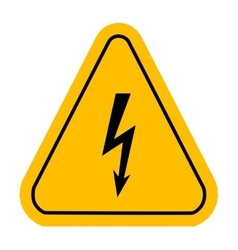 Warning icons in yellow triangle High voltage Vector Image