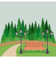 Colorful park landscape design Royalty Free Vector Image
