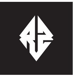 Rz logo monogram with horn shape style design Vector Image