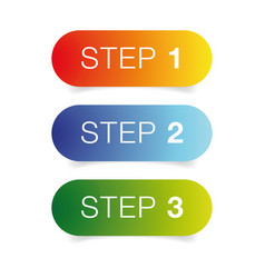 3 step arrow list colorful banners infographic Vector Image
