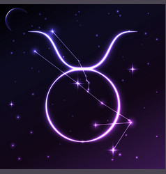 Space symbol taurus zodiac and horoscope Vector Image