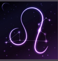 Space symbol leo zodiac and horoscope Royalty Free Vector