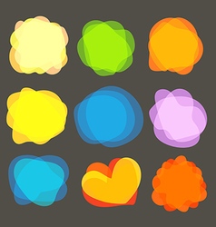 Different color blobs with template text elements Vector Image