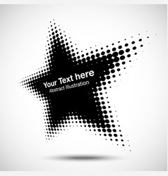 Convex abstract halftone distorted star frame Vector Image