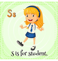 Flashcard alphabet s is for sand Royalty Free Vector Image