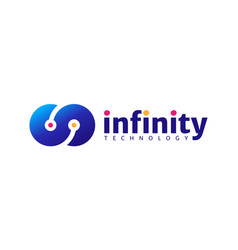 Infinity tech logo template creative Royalty Free Vector