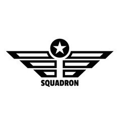 Airforce army badge logo icons set simple style Vector Image