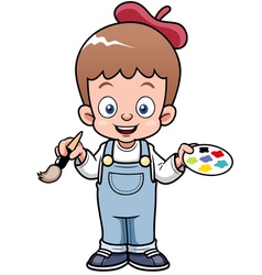 Boy artist Royalty Free Vector Image - VectorStock